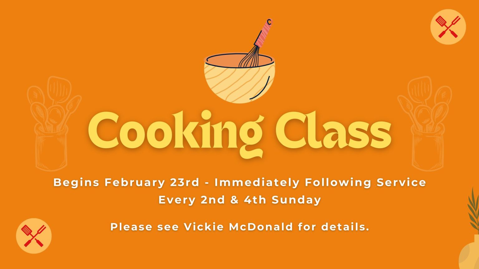 Cooking Class – Revival Center Cadillac